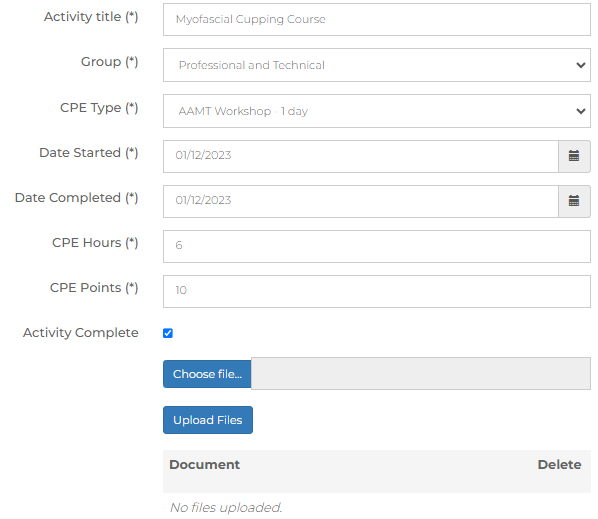 Changes to CPE record keeping